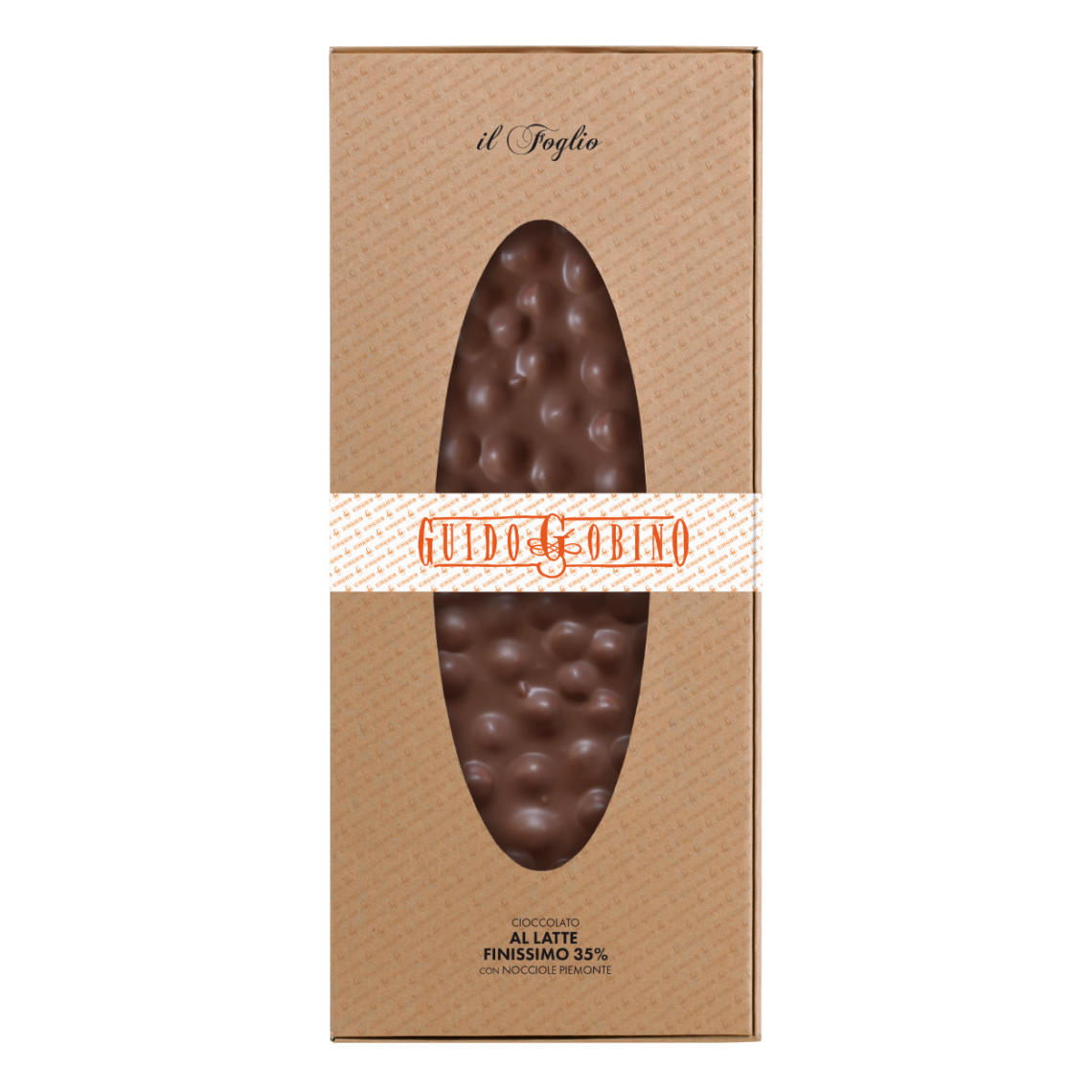 FOGLIO MILK CHOCOLATE BAR WITH HAZELNUTS 1kg - Guido Gobino